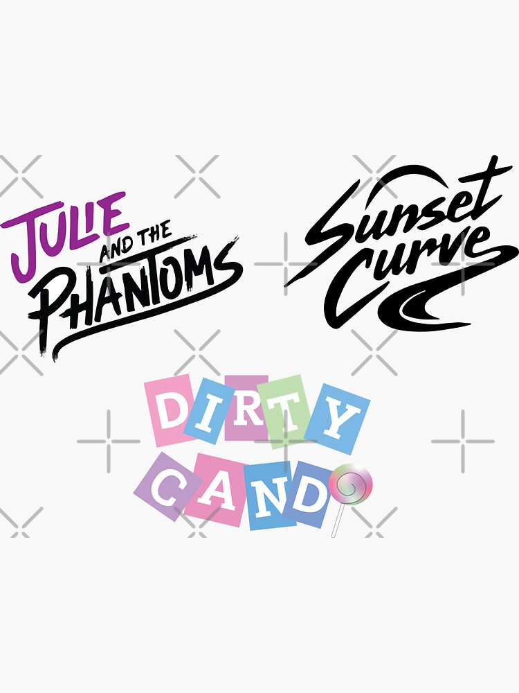 "Julie and the Phantoms Bands Logos" Sticker for Sale by TheQueuingLife ...
