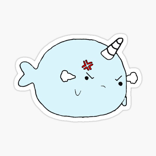 "Angry Narwhal" Sticker for Sale by formz-art | Redbubble