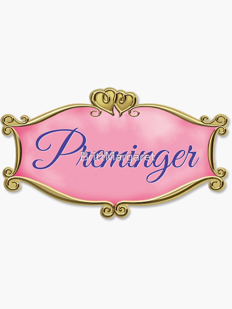 "Preminger Logo" Sticker for Sale by BrittMargaret | Redbubble