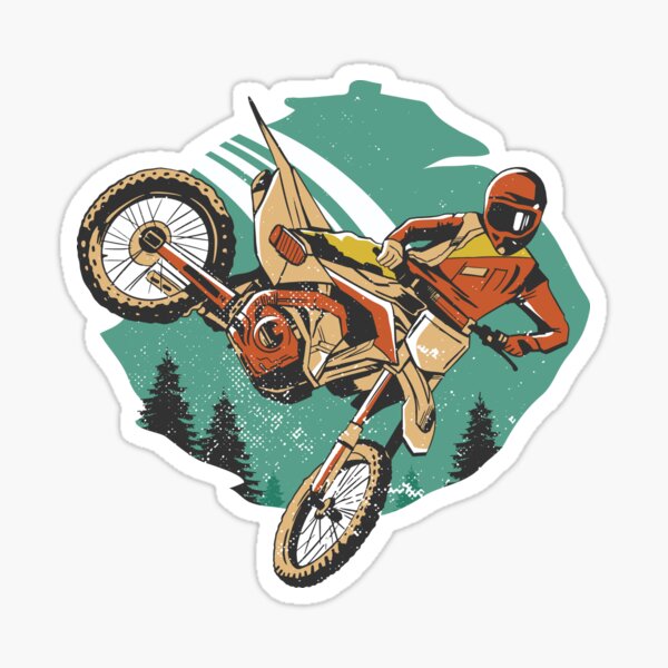 "Cool dirt bike retro design with stressed effect | dirt bike stuff ...