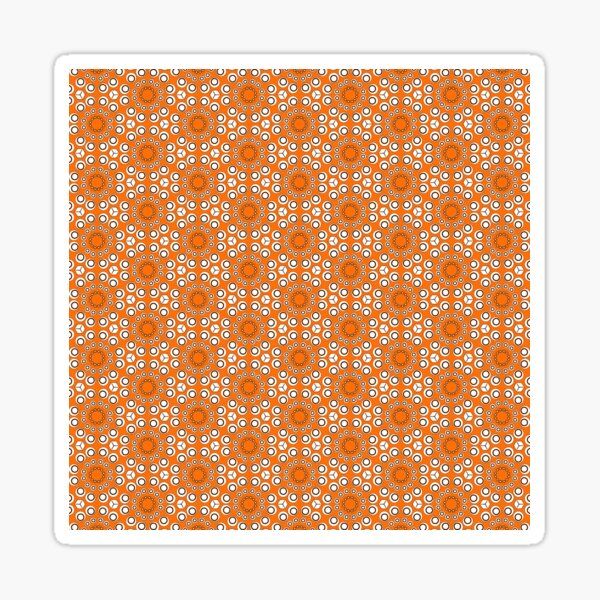"Cuboid Iso Circles Festive Pattern in Orange" Sticker by NoMatterLab ...