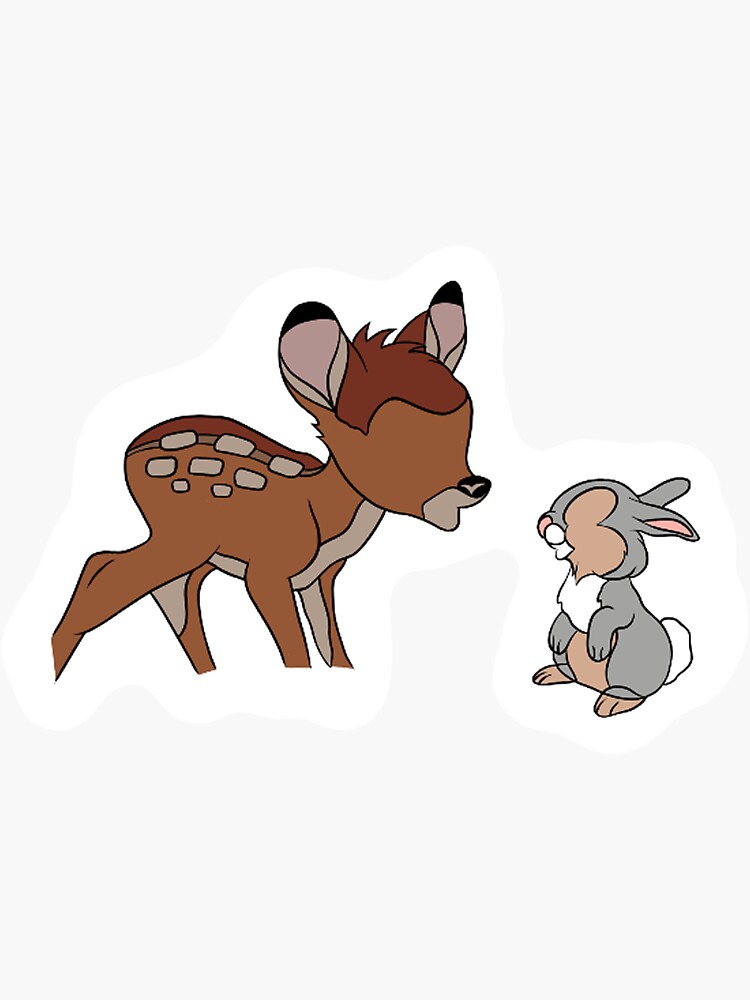 "Bambi & Thumper" Sticker for Sale by apprntlyvntge | Redbubble
