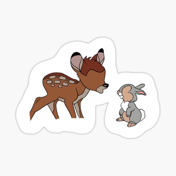 "Bambi & Thumper" Sticker for Sale by apprntlyvntge | Redbubble