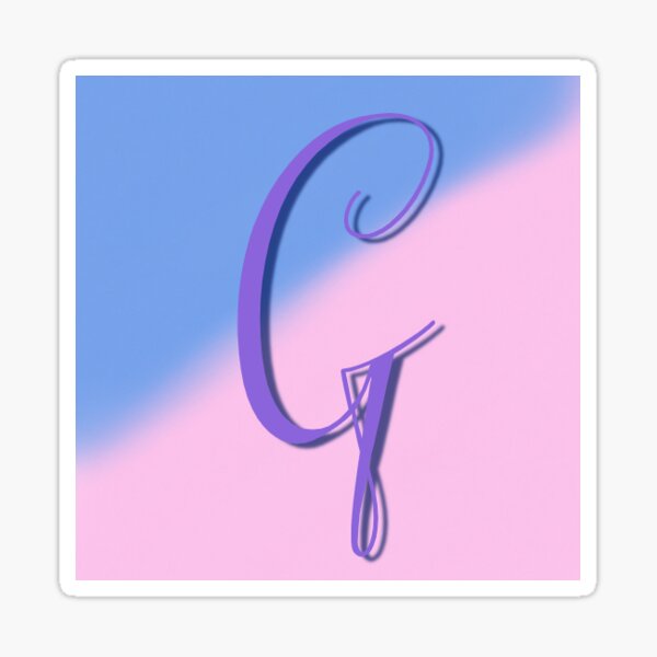 "G" Sticker by ClaudiaC9902 | Redbubble