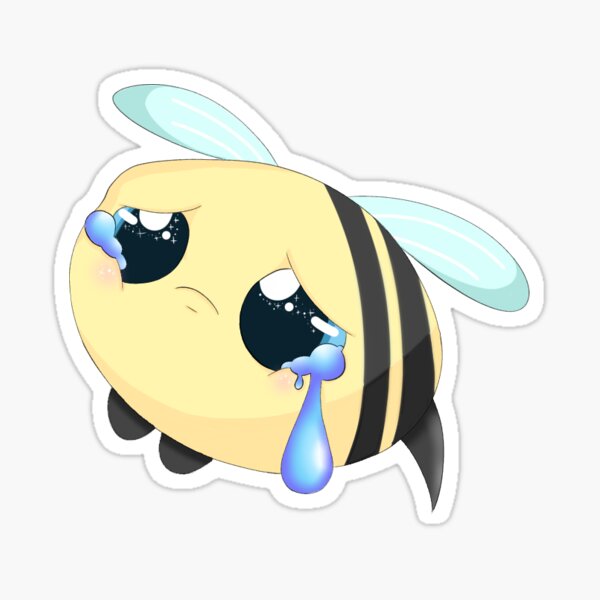 "Bee Sad" Sticker by Setze0 | Redbubble