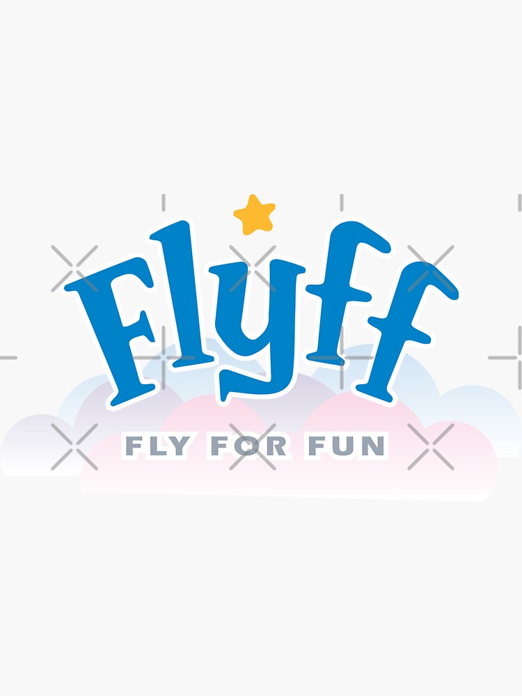 "Flyff logo with clouds" Sticker by Shonenoa | Redbubble