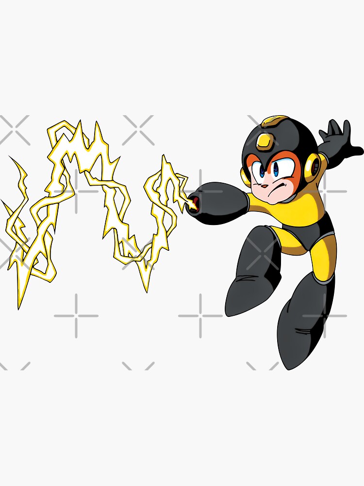 "Mega Man: Thunder Beam" Sticker by badrelnajjar | Redbubble