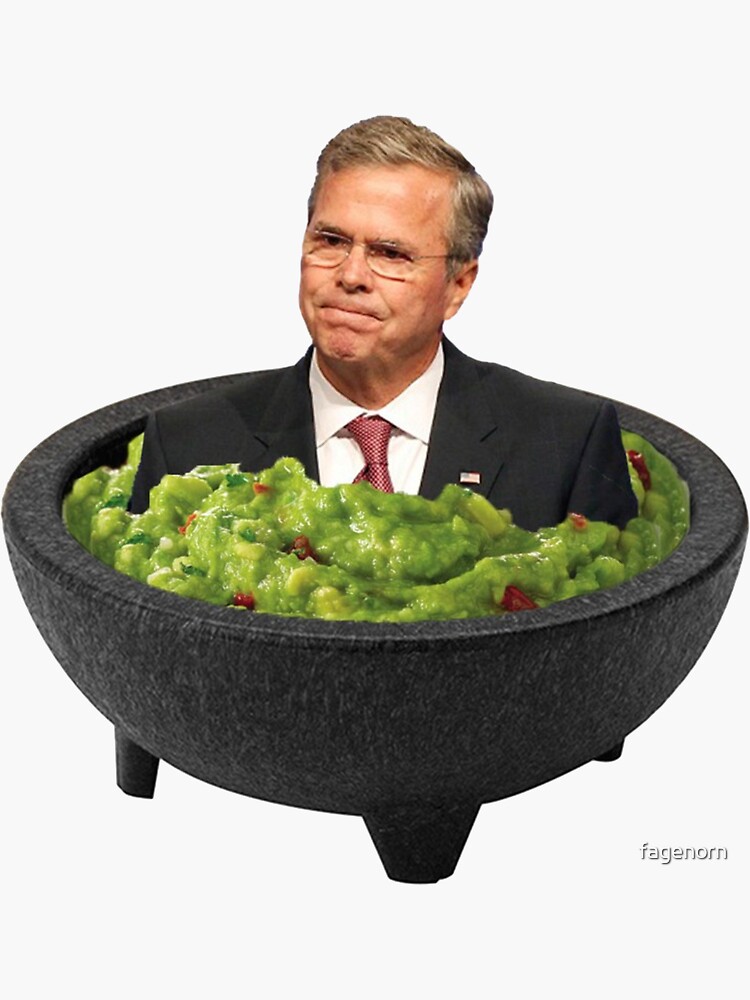 "Guacabowle Jeb Bush" Sticker for Sale by fagenorn | Redbubble