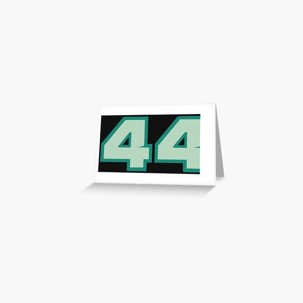 "Lewis Hamilton Number 44 f1 Car Racing Motosports Formula1 " Greeting ...