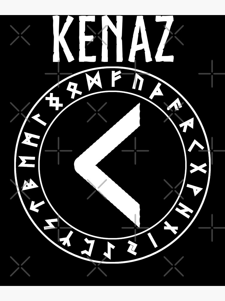 "Kenaz Norse Rune of Intellect" Poster for Sale by WarlordApparel ...