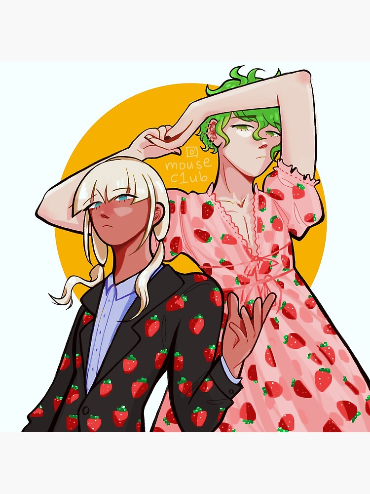 "strawberry fit rantaro & angie" Art Print by mousec1ub | Redbubble