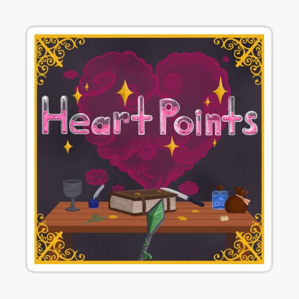 "Heart Points Logo" Sticker for Sale by HeartPointsPod | Redbubble