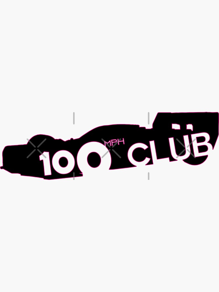 "Speed Freak 100mph Club Member" Sticker for Sale by Sharkfat | Redbubble