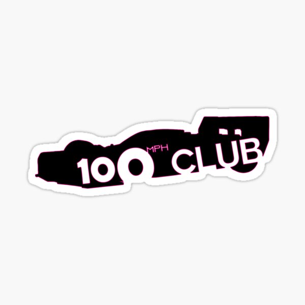 "Speed Freak 100mph Club Member" Sticker for Sale by Sharkfat | Redbubble