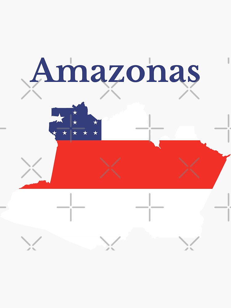 "Amazonas State Map Flag, Brazil" Sticker for Sale by marosharaf ...
