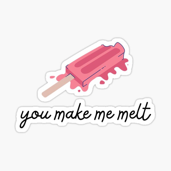 "Popsicle Melt Pun" Sticker for Sale by tinasbub | Redbubble