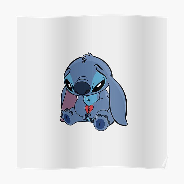 "Sad Stitch" Poster for Sale by lojains | Redbubble