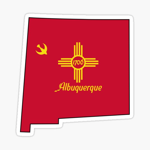 "Albuquerque Flag New Mexico " Sticker by StateSymbols | Redbubble