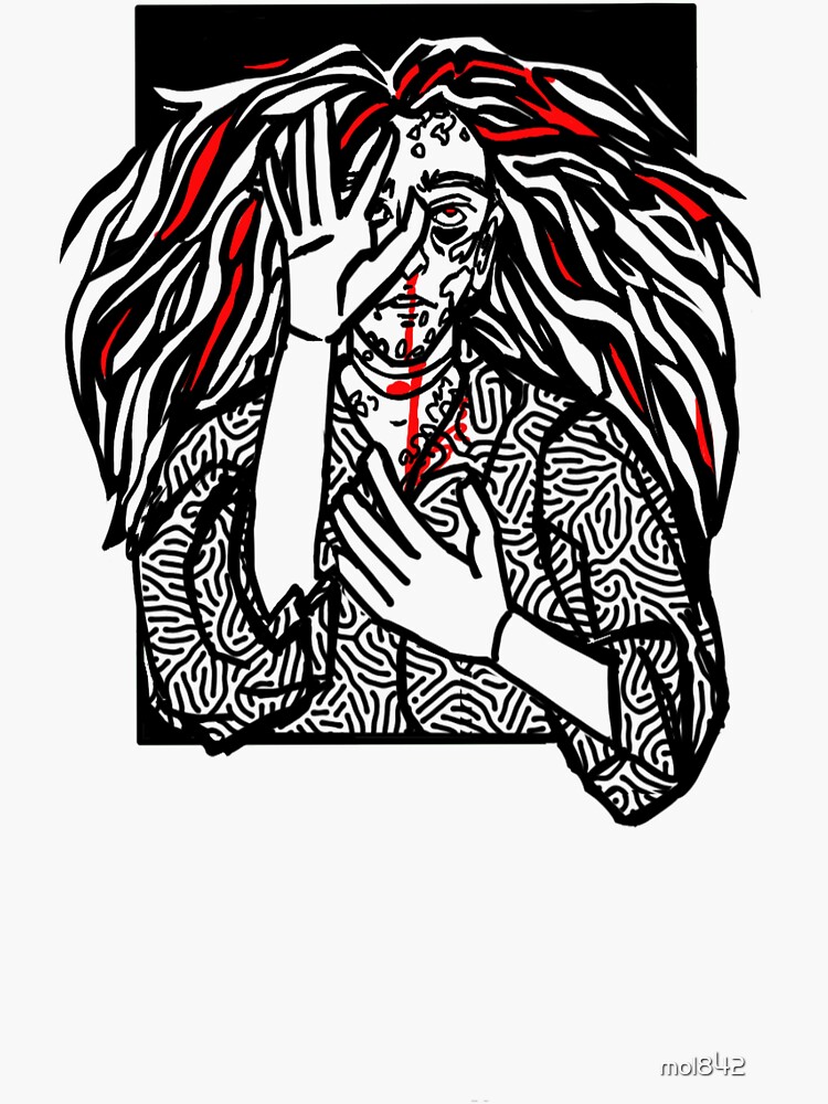 "CEASELESS WATCHER (black)" Sticker for Sale by mol842 | Redbubble