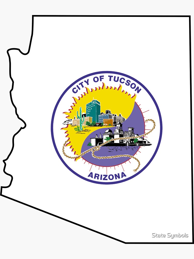 "Tucson Flag Arizona" Sticker by StateSymbols | Redbubble