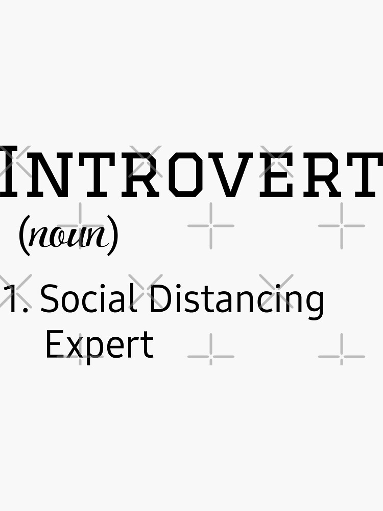 "Introvert definition " Sticker for Sale by Hoildays | Redbubble