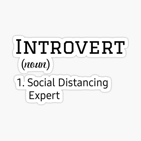 "Introvert definition " Sticker for Sale by Hoildays | Redbubble