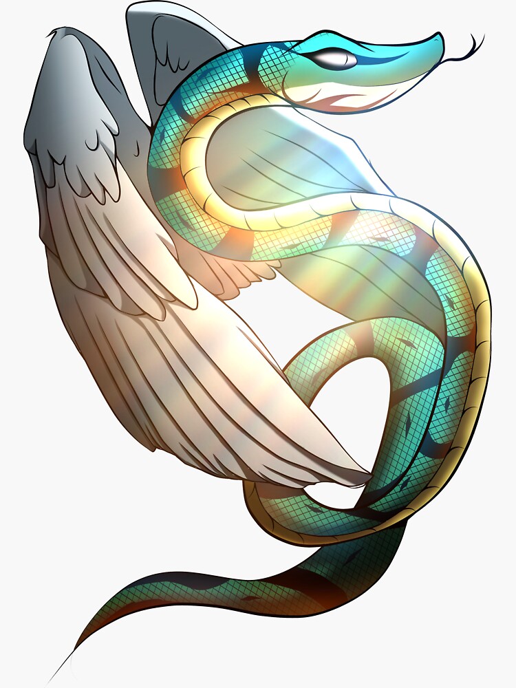 "Angelic snake" Sticker for Sale by Crazyfitzartz | Redbubble