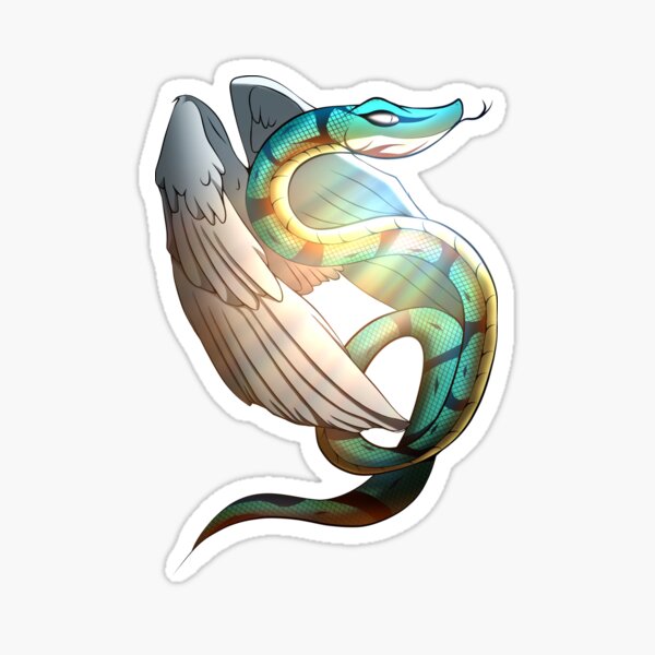 "Angelic snake" Sticker for Sale by Crazyfitzartz | Redbubble
