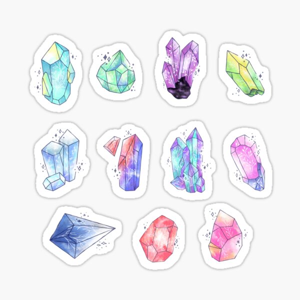 "Crystals sticker pack" Sticker by Norwegian-Moose | Redbubble