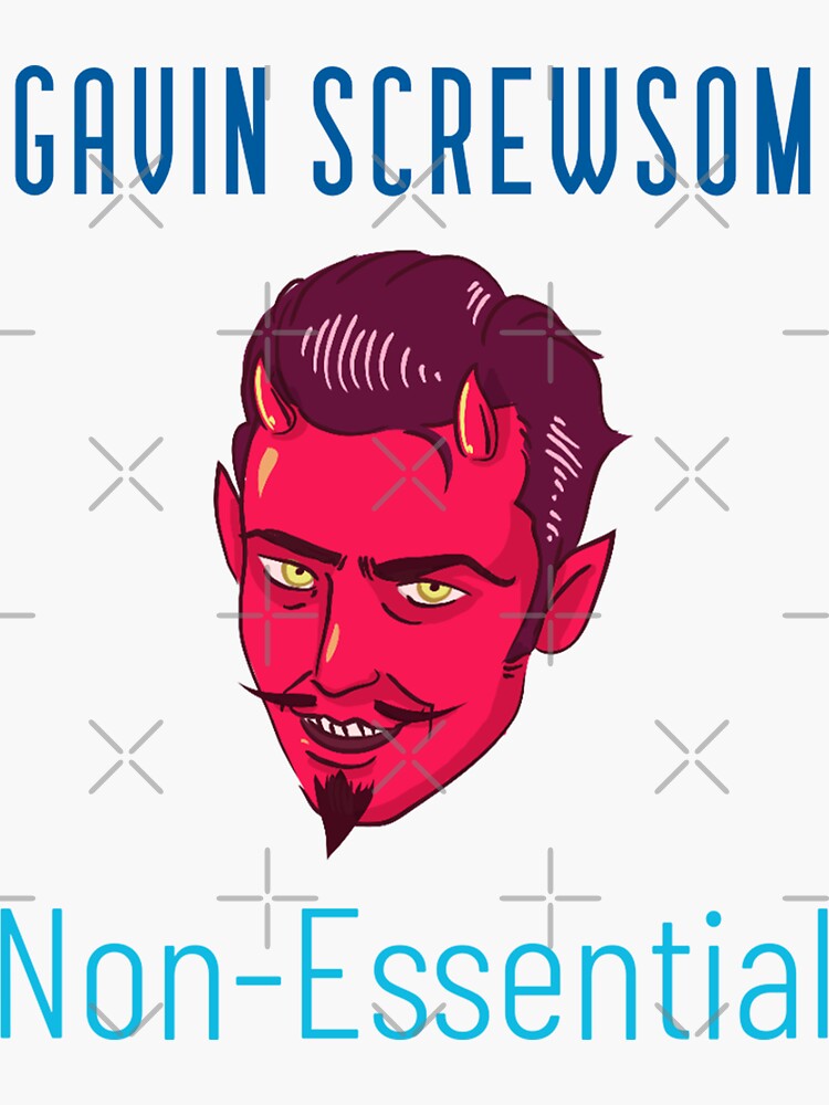 "Gavin Newsom" Sticker for Sale by garykaz | Redbubble
