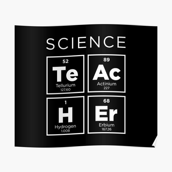 "Science Teacher Periodic Table of Elements Clever" Poster for Sale by ...