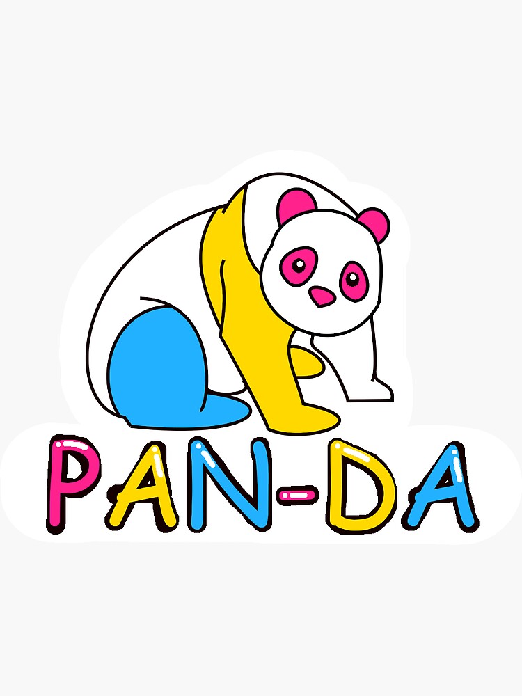 "Pan-da Pansexual Panda Pride" Sticker for Sale by MWStickers | Redbubble