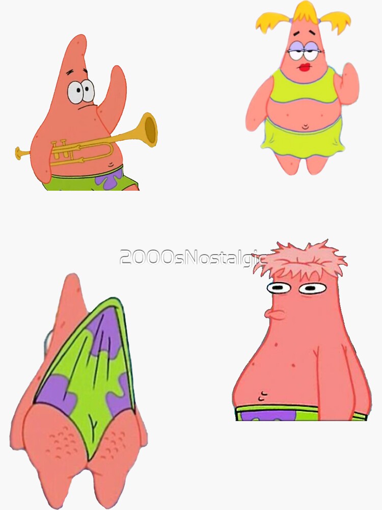 "Patrick Star Meme Sticker Pack - 4pack (2)" Sticker for Sale by ...