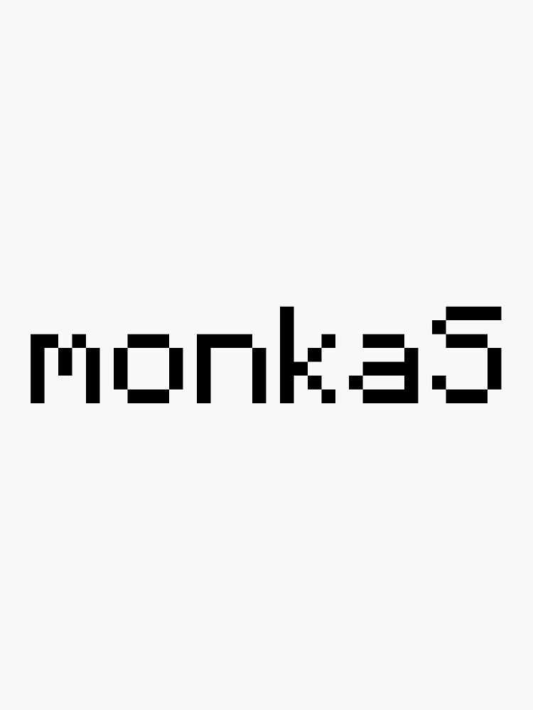 "monkaS (Black)" Sticker by ava-agreste | Redbubble