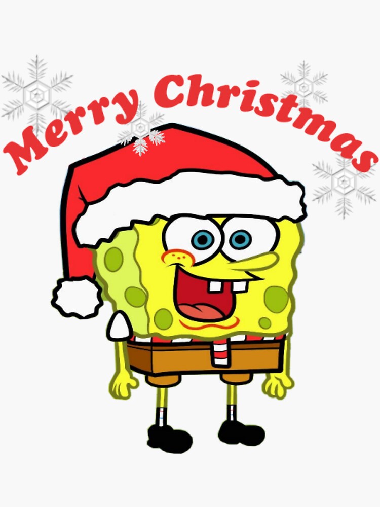 "Merry Christmas SpongeBob Collection" Sticker for Sale by Max199716 | Redbubble