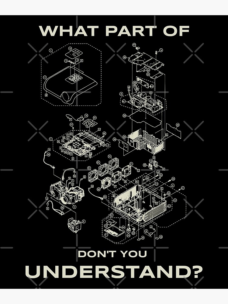 "Exploded View Projector" Poster for Sale by monoRad | Redbubble