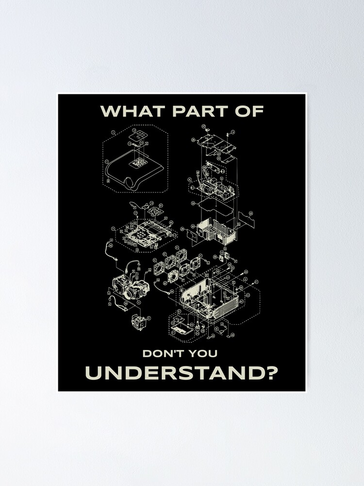 "Exploded View Projector" Poster for Sale by monoRad | Redbubble
