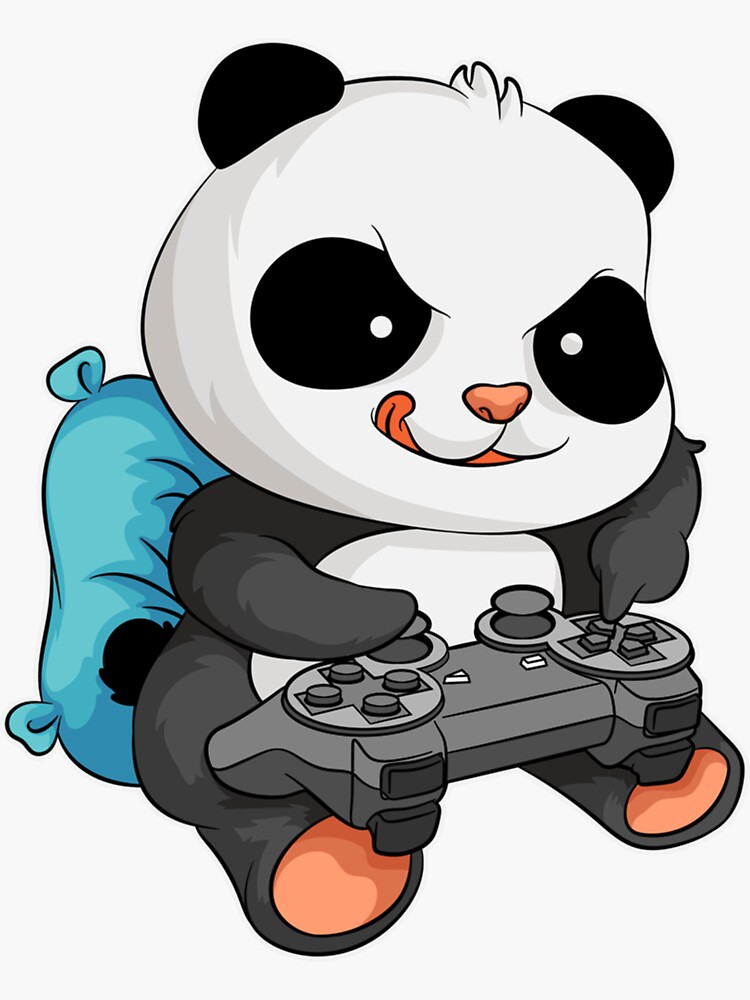 "Cool Panda Playing Video Game" Sticker for Sale by BaoAnh5M | Redbubble