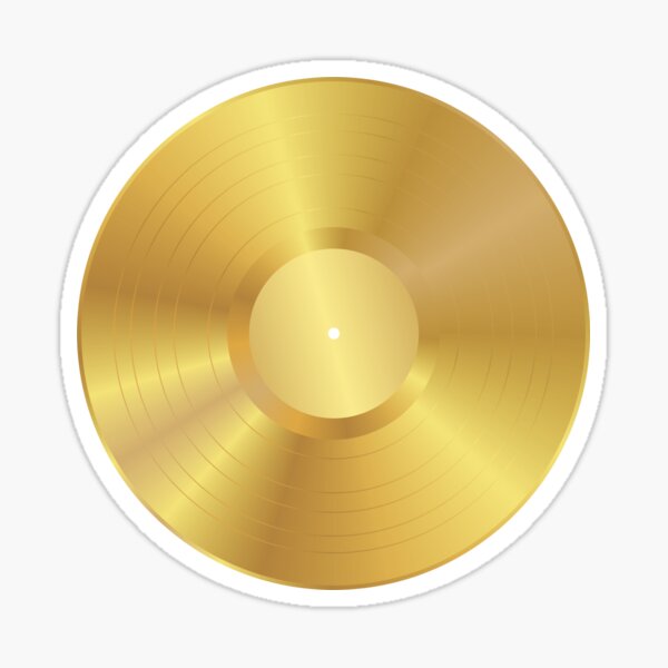 "Stickers and magnets, gold record" Sticker for Sale by sjp974run ...