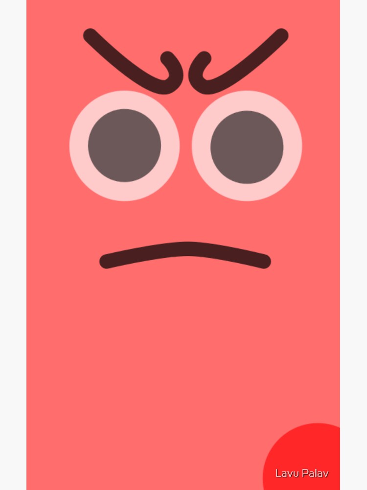 "Angry square face" Sticker by Dhaku | Redbubble