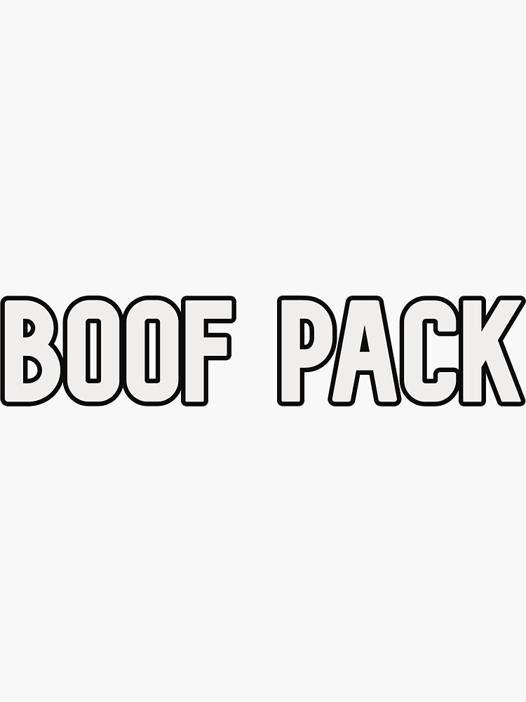 "BOOF PACK" Sticker for Sale by jaycambridge | Redbubble