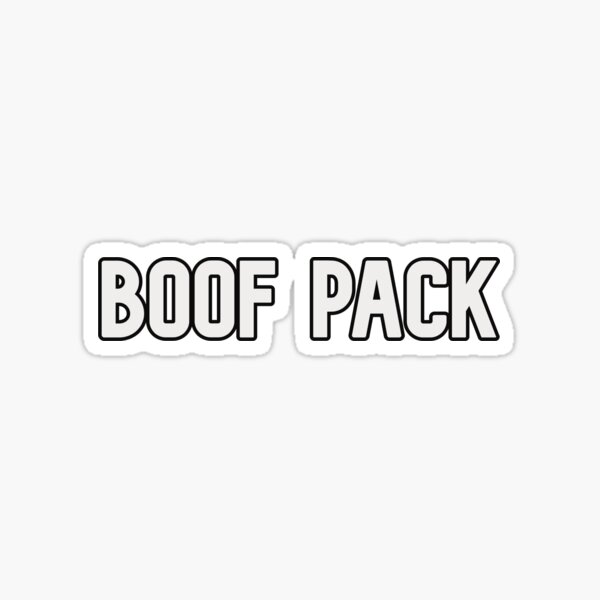"BOOF PACK" Sticker for Sale by jaycambridge | Redbubble