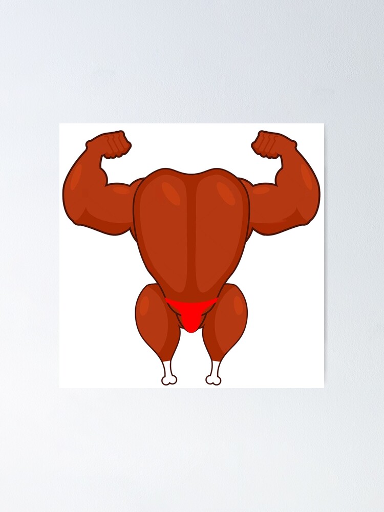 "muscular chicken" Poster by coolstuff100 | Redbubble