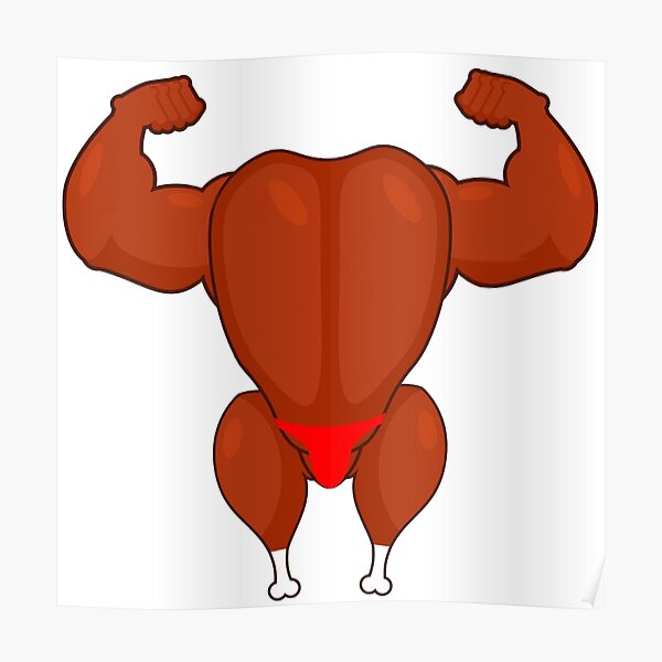 "muscular chicken" Poster by coolstuff100 | Redbubble