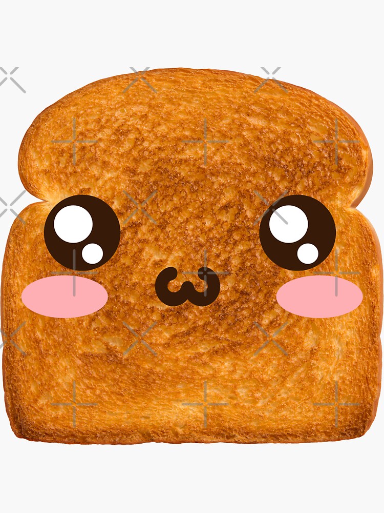 "Uwu. - Happy Toast" Sticker for Sale by Redga | Redbubble