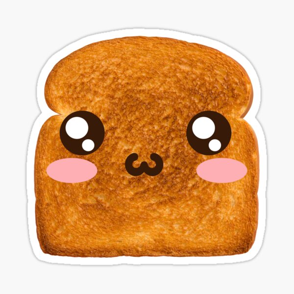"Uwu. - Happy Toast" Sticker for Sale by Redga | Redbubble