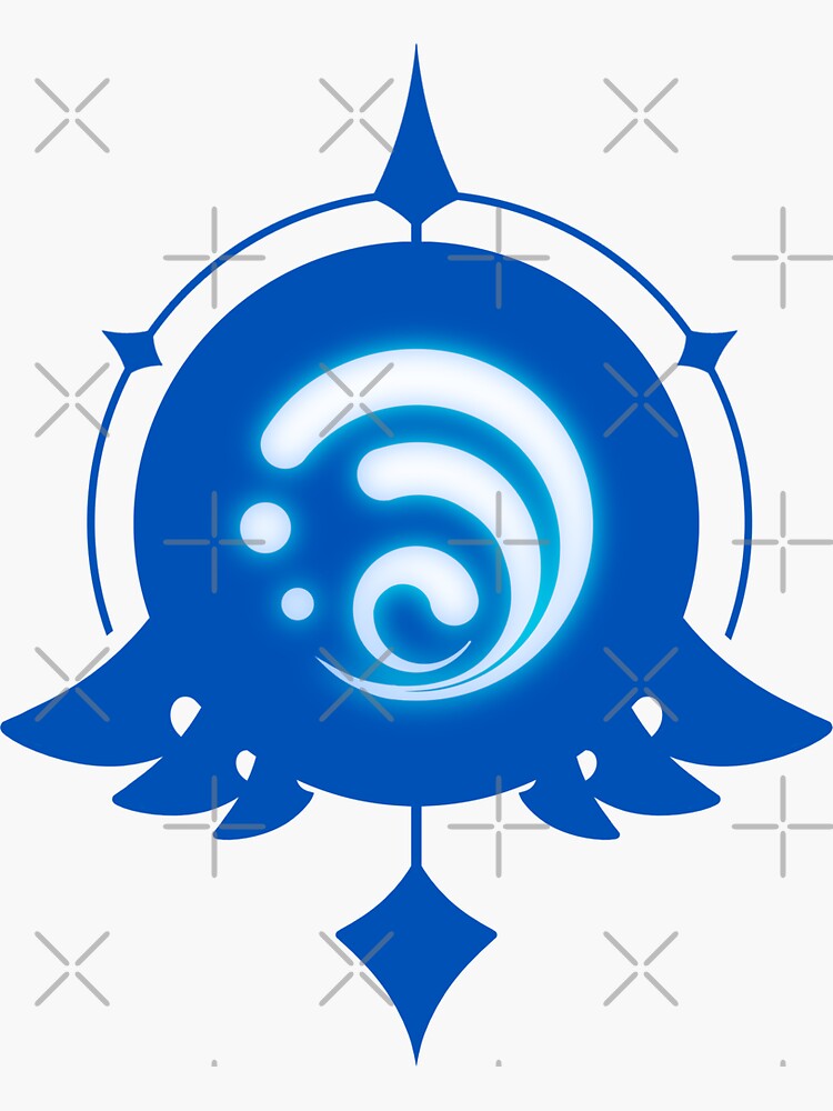 "Genshin Impact | Hydro" Sticker for Sale by FuwaFuwai | Redbubble