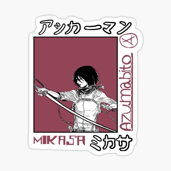 "Mikasa snk" Sticker for Sale by Damsos | Redbubble