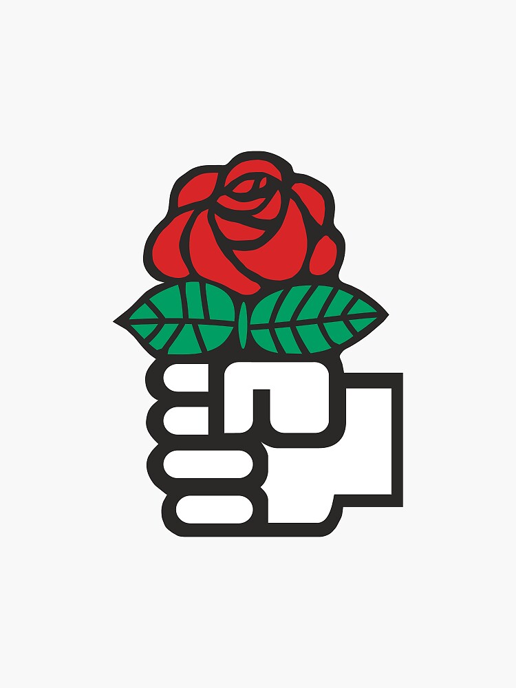 "Social Democracy Rose Logo" Sticker for Sale by henri247 | Redbubble