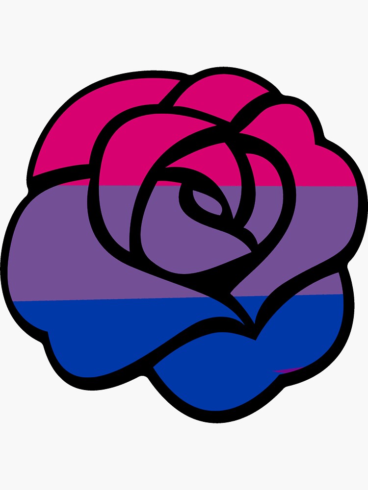 "LGBT Rose Flower Pride - bisexual" Sticker for Sale by lgbtgear ...